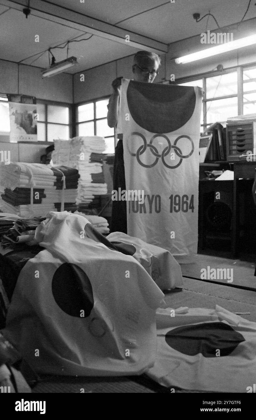 FLAGS OLYMPIC FLAGS IN TOKYO FLAG MAKING ESTABLISHMENT IN TOKYO, JAPAN ...