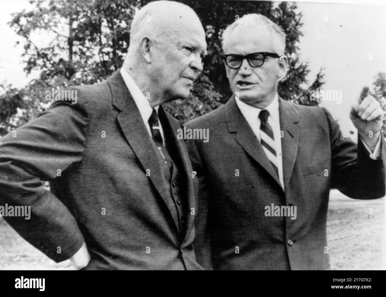SENATOR BARRY GOLDWATER WITH DWIGHT EISENHOWER IN GETTYSBURG ; 22 ...