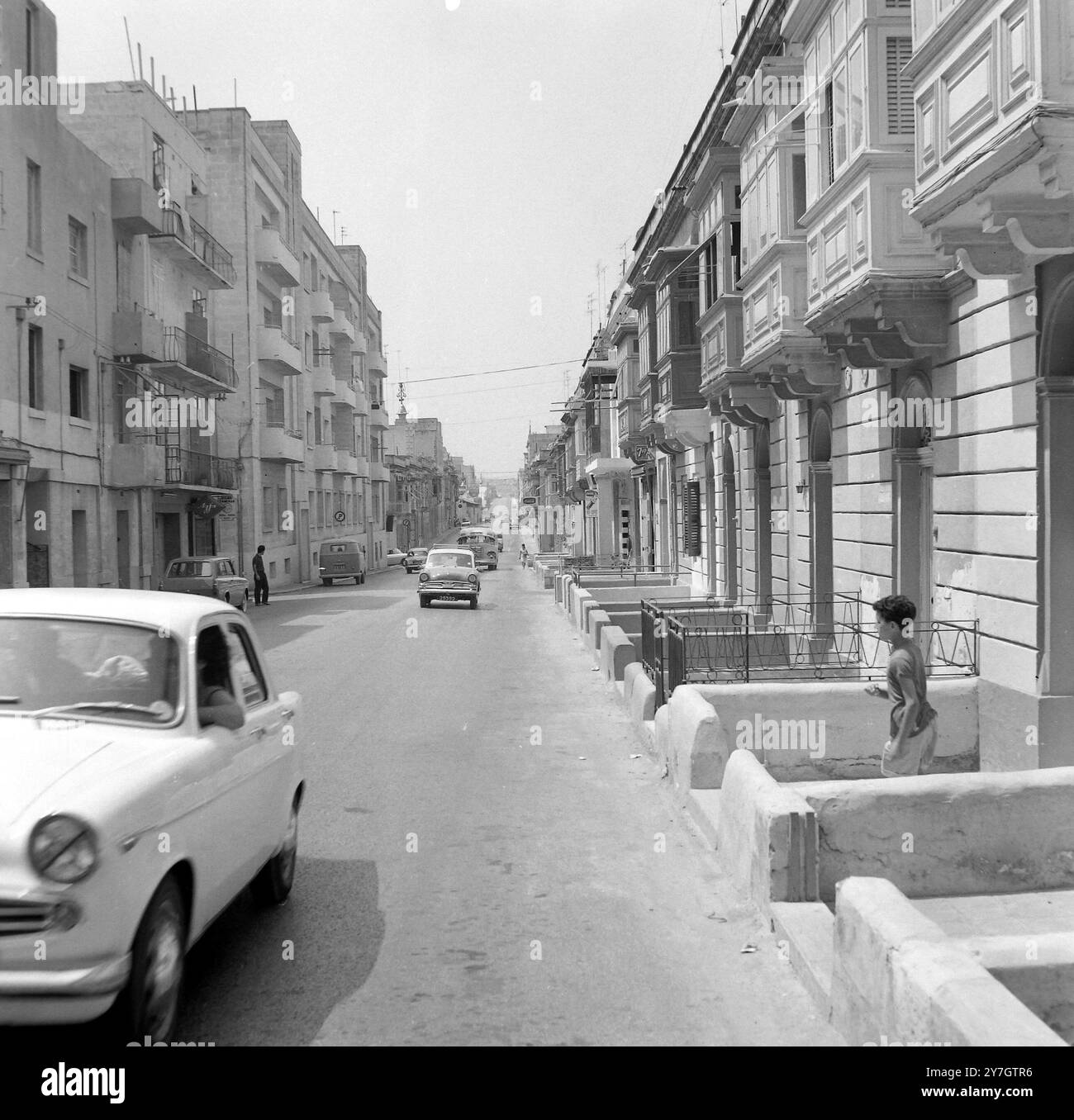 STREET VIEW OF MSIDA, MALTA ; 21 SEPTEMBER 1964 Stock Photo - Alamy