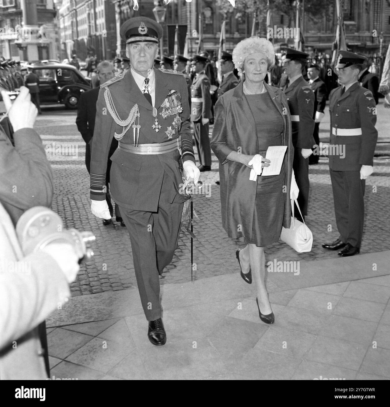 SIR DERMOT BOYLE AIR MARSHAL RAF AT BATTLE OF BRITAIN ANNIVERSARY IN ...