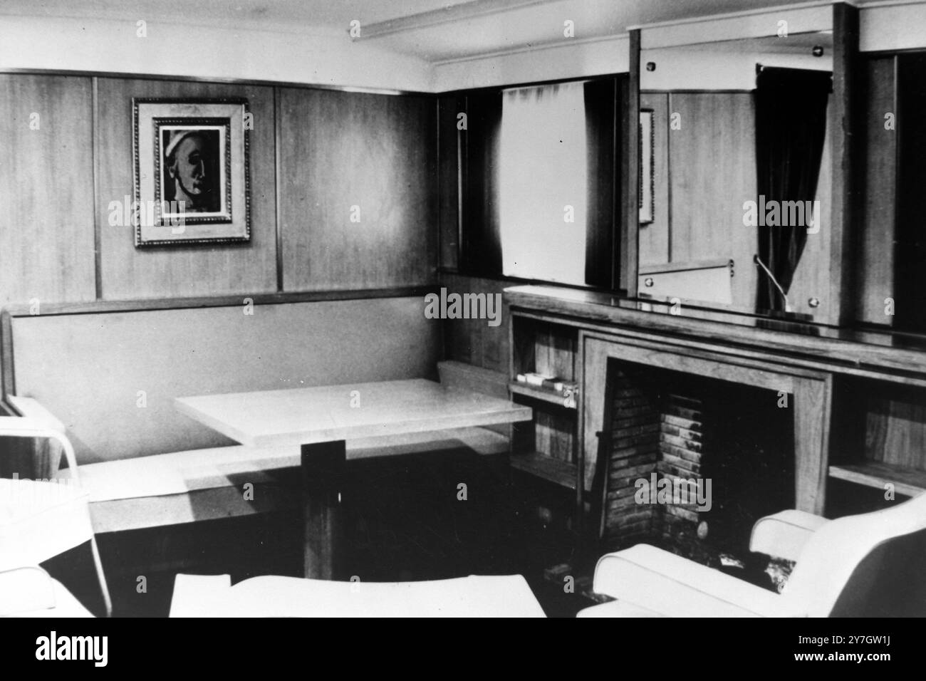 CHARLES DE GAULE FLOATING OFFICE ON FRENCH CRUISER COLBERT IN PARIS ...