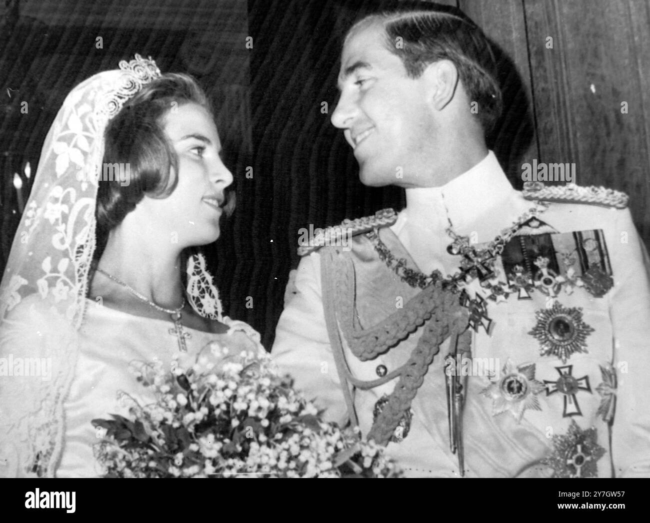 PRINCESS ANNE-MARIE AND KING CONSTANTINE OF GREECE WEDDING IN ATHENS ...