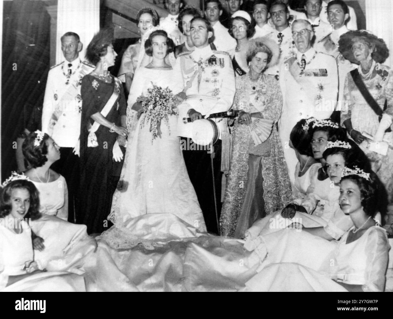 PRINCESS ANNE-MARIE AND KING CONSTANTINE OF GREECE WEDDING IN ATHENS ...