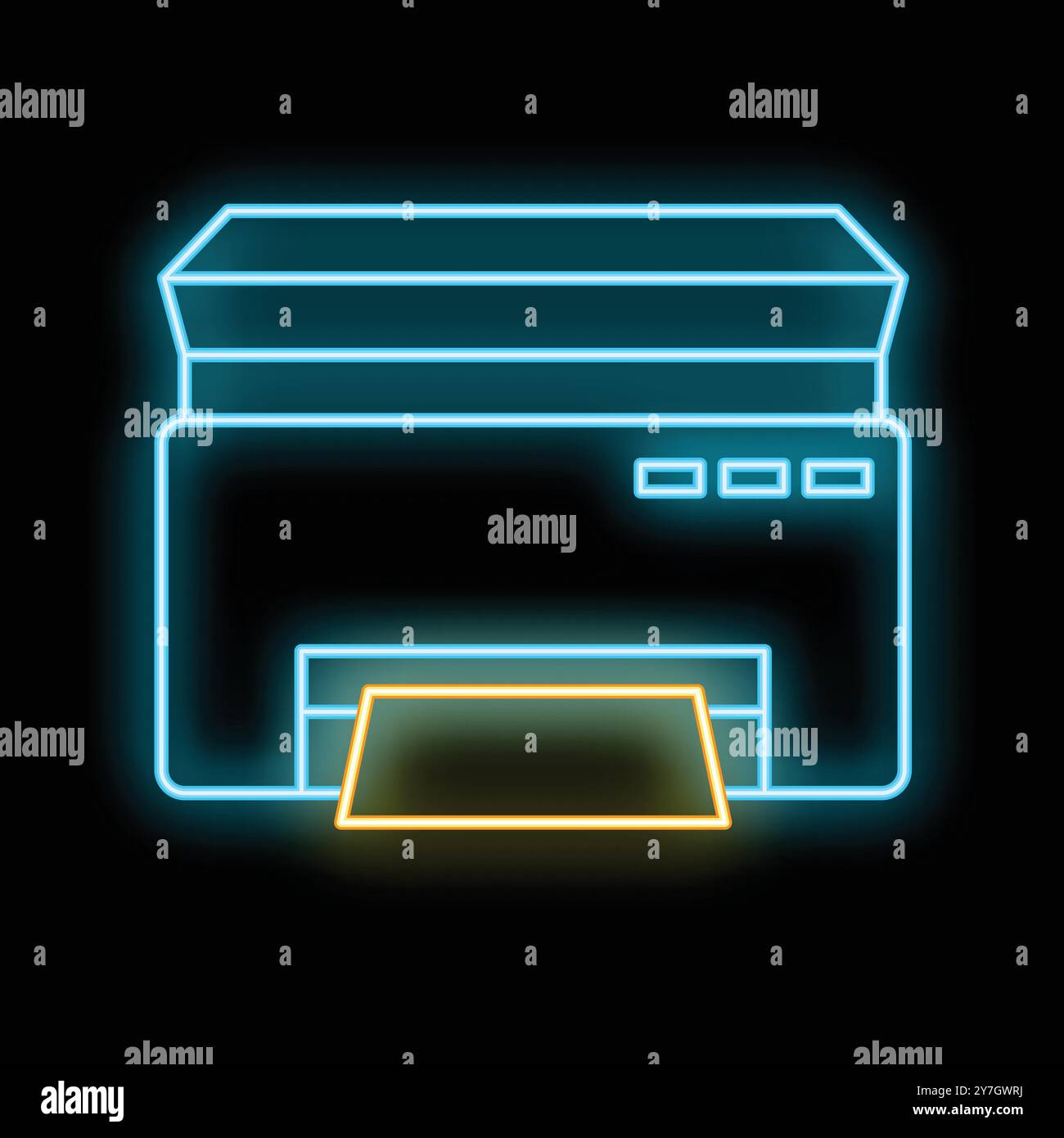 Glowing neon line printer ink hi-res stock photography and images - Alamy