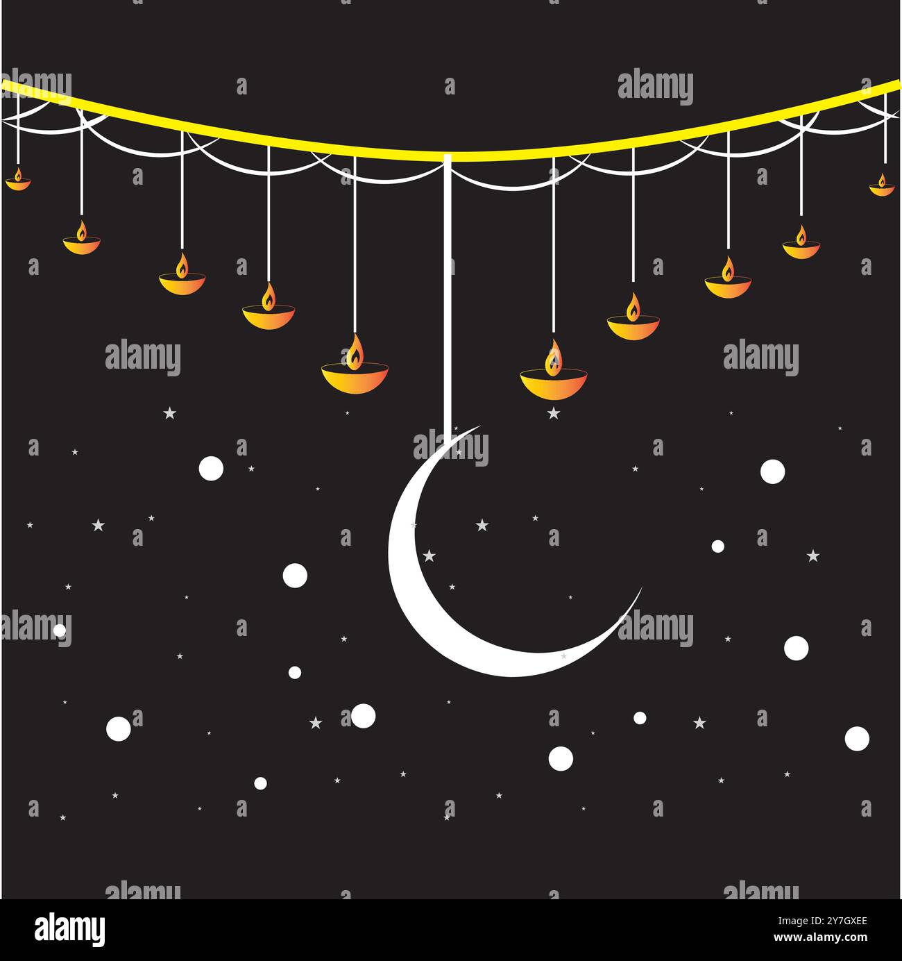 Night time christmas lights Stock Vector Images - Alamy