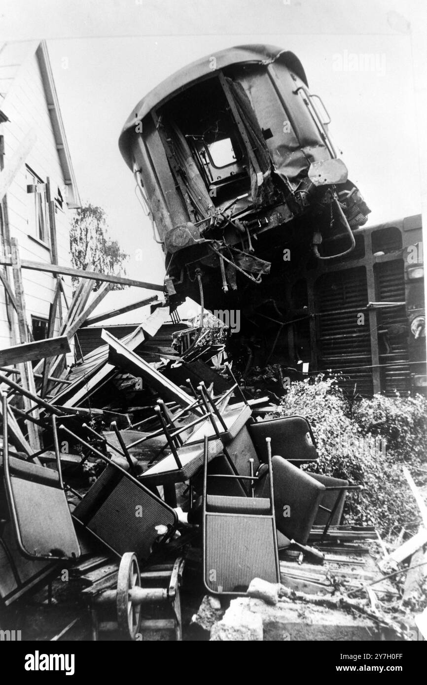 RAIL DISASTER WRECKED COACHES NORTH ARROW EXPRESS TRAIN IN ALBY, SWEDEN ...
