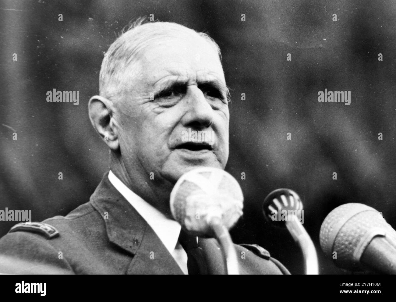 FRENCH PRESIDENT CHARLES DE GAULLE AT ANNIVERSARY OF BATTLE OF THE ...