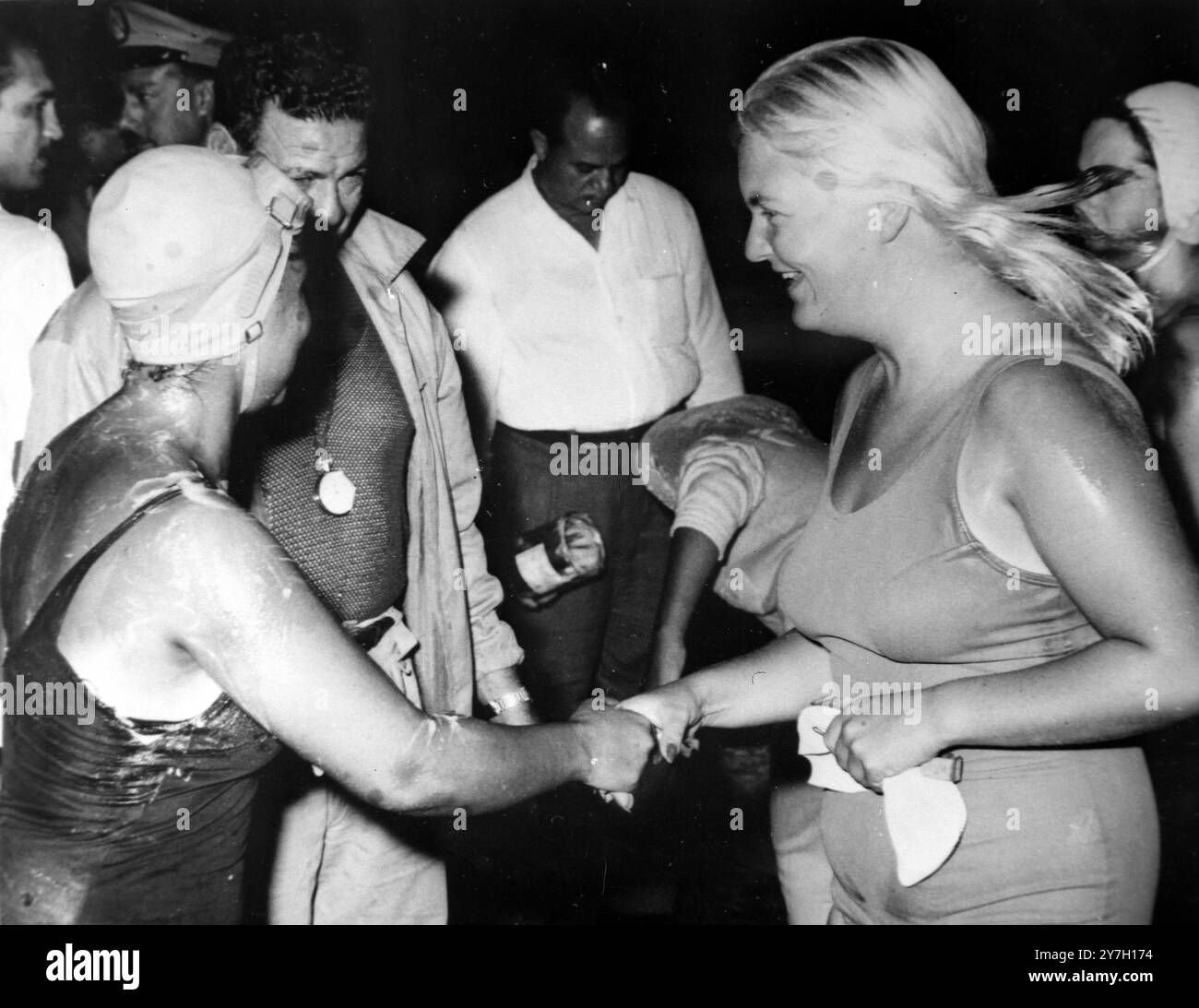 HAKKI INAS EGYPTIAN SWIMMER AND ROSEMARY GEORGE SWIMMING ALEXANDRA ...