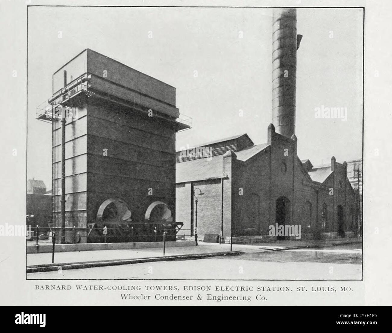 BARNARD WATER-COOLING TOWERS. EDISON ELECTRIC STATION, ST. LOUIS, MO ...