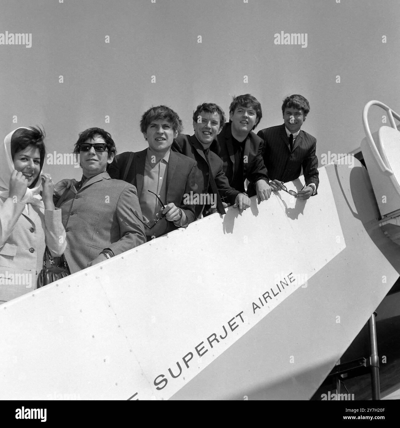 1 SEPTEMBER 1964 Pop group The Animals before leaving for their tour of ...