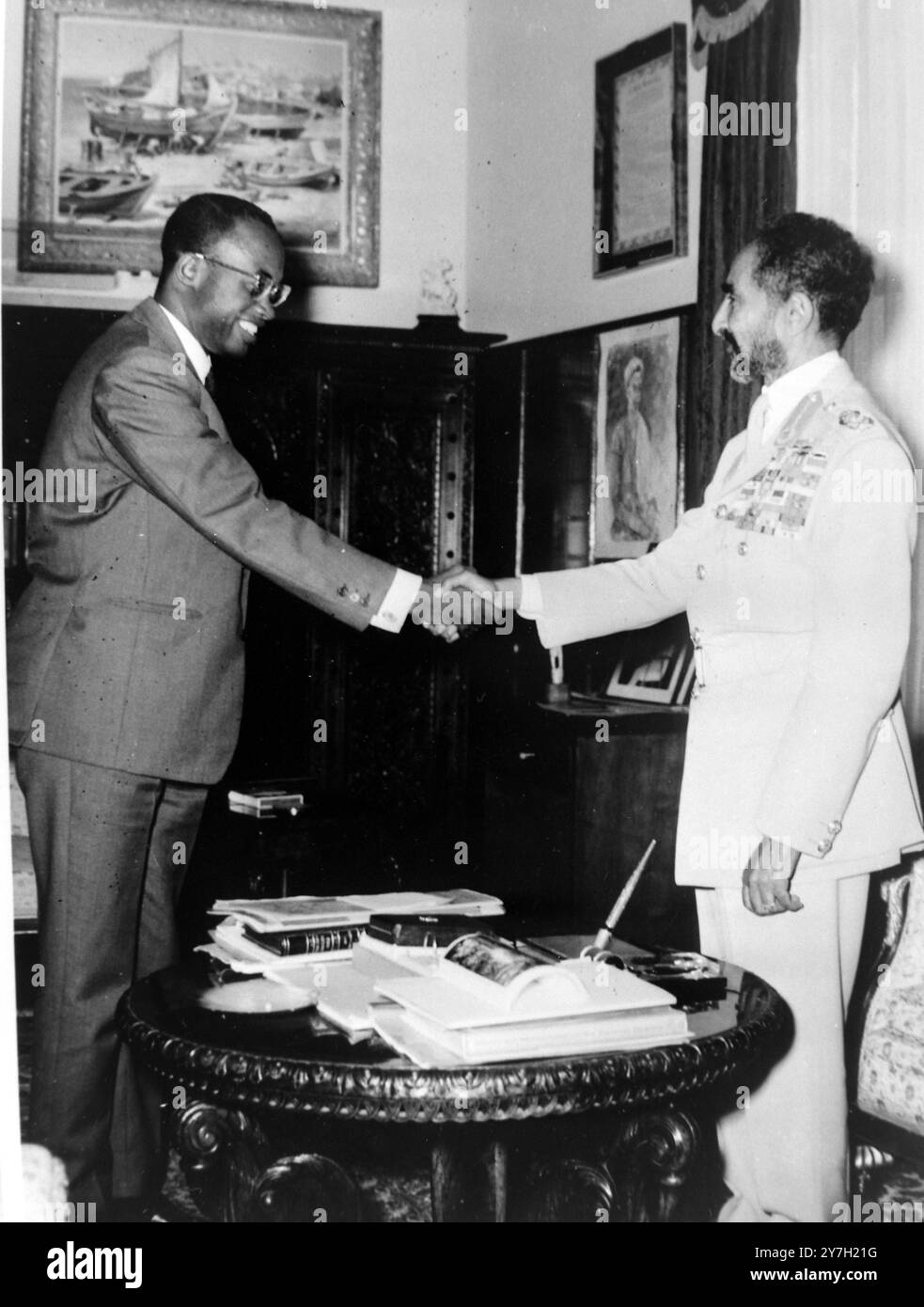 DIALLO TELLI BOUBACAR D T GENERAL SECRETARY OF OAU IN ADDIS ABABA ...