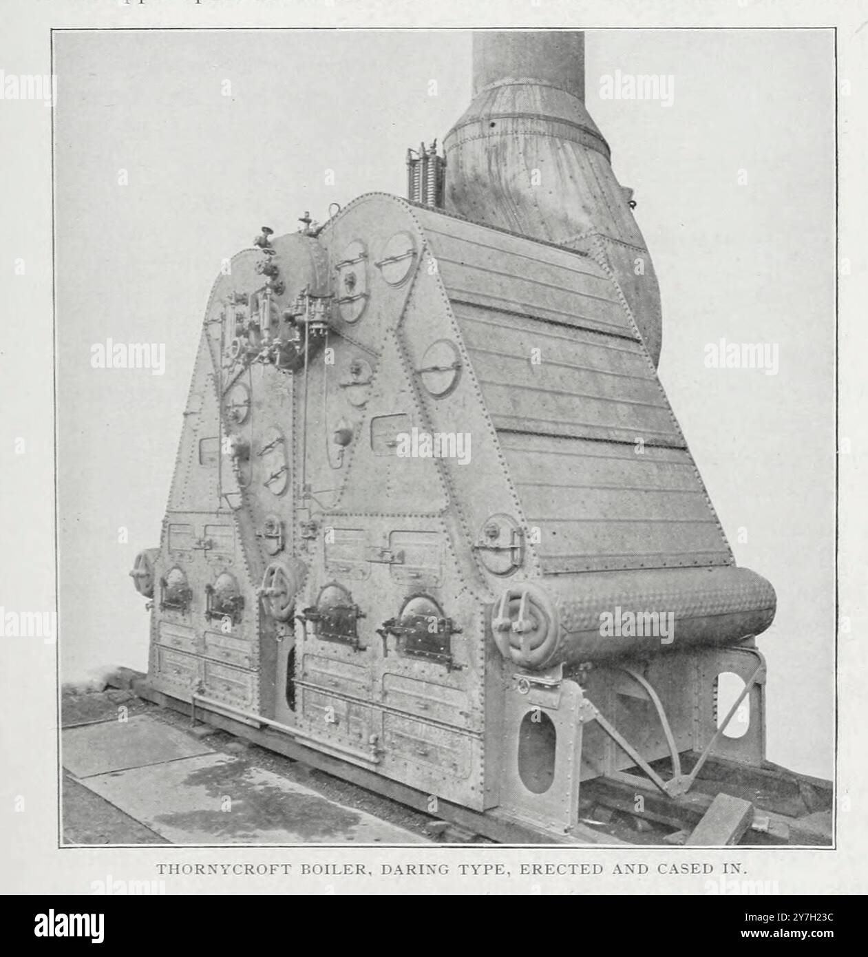 Thornycroft boiler Daring Type erected and cased in from the Article ...