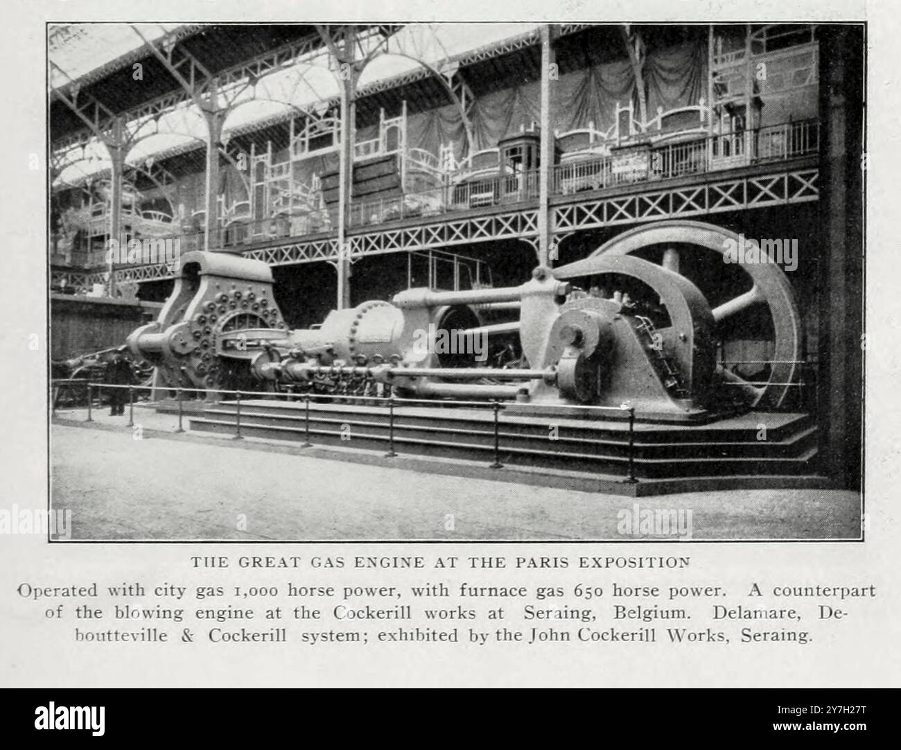The great Gas Engine at the Paris Exposition Operated with city gas ...