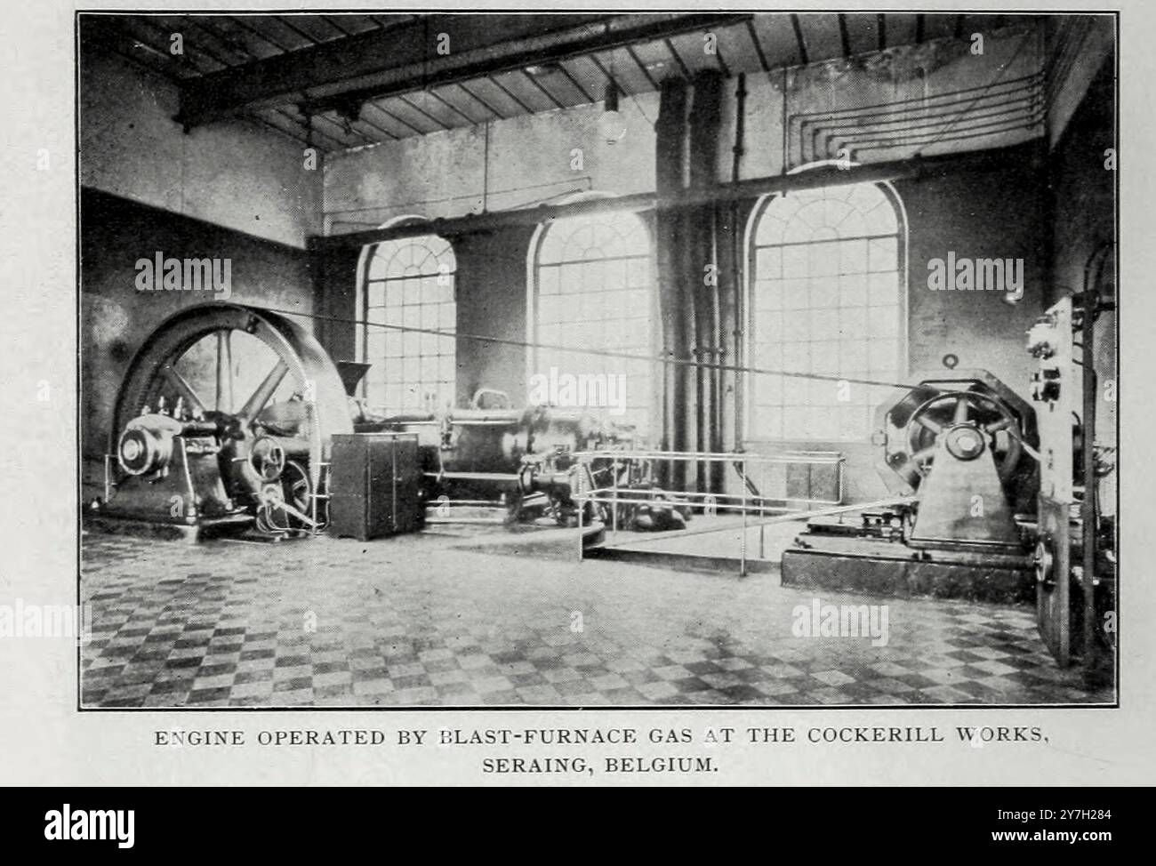 ENGINE OPERATED BY BLAST-FURNACE GAS AT THE COCKERILL WORKS. SERAING ...