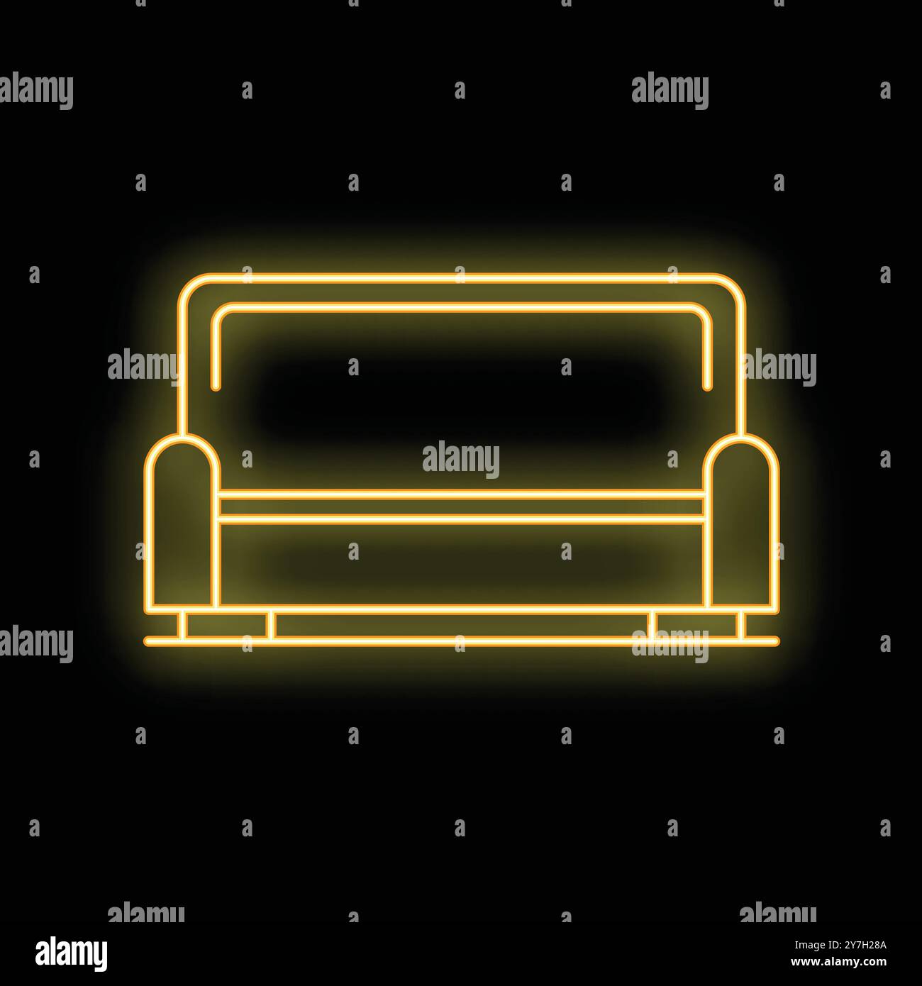 Glowing light house symbol on dark background Stock Vector Images - Alamy