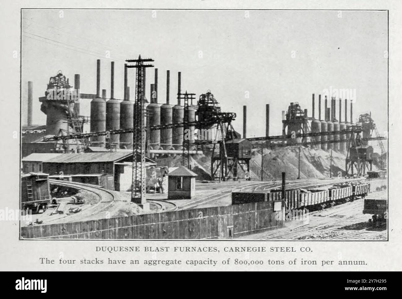 DUQUESNE BLAST FURNACES, CARNEGIE STEEL CO. from the Article THE HUGE ...