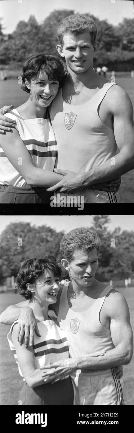 BOBBY BRIGHTWELL WITH FIANCEE PACKER ANN / ; 30 AUGUST 1964 Stock Photo ...