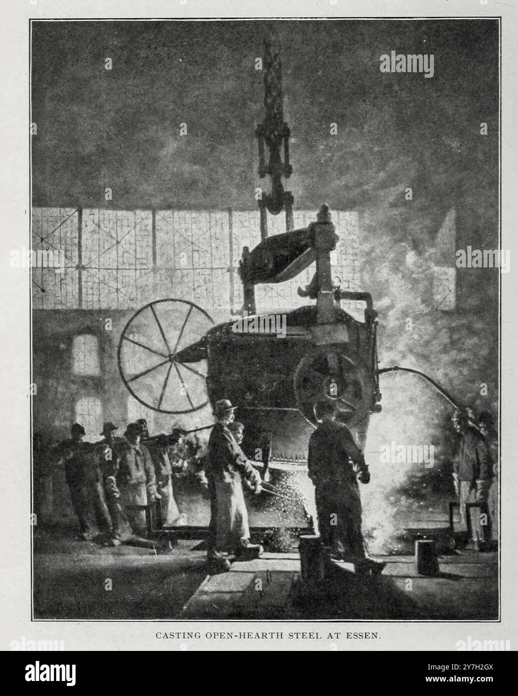 CASTING OPEN-HEARTH STEEL AT ESSEN. from the Article THE FOUNDERS OF ...