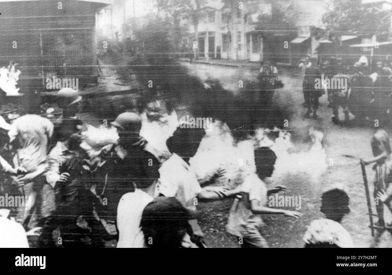 VIETNAM WAR MOLOTOV COCKTAIL BOMB BLAZES IN SAIGON, SOUTH VIETNAM ; 28 ...