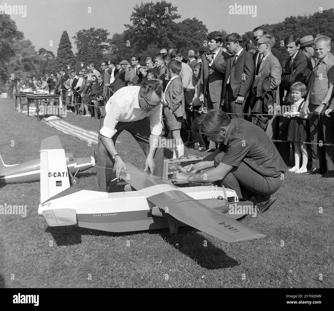 BARTENS R TIMMS A WITH MODEL OF AIRCRAFT IN HAMBURG, GERMANY / ; 28 ...