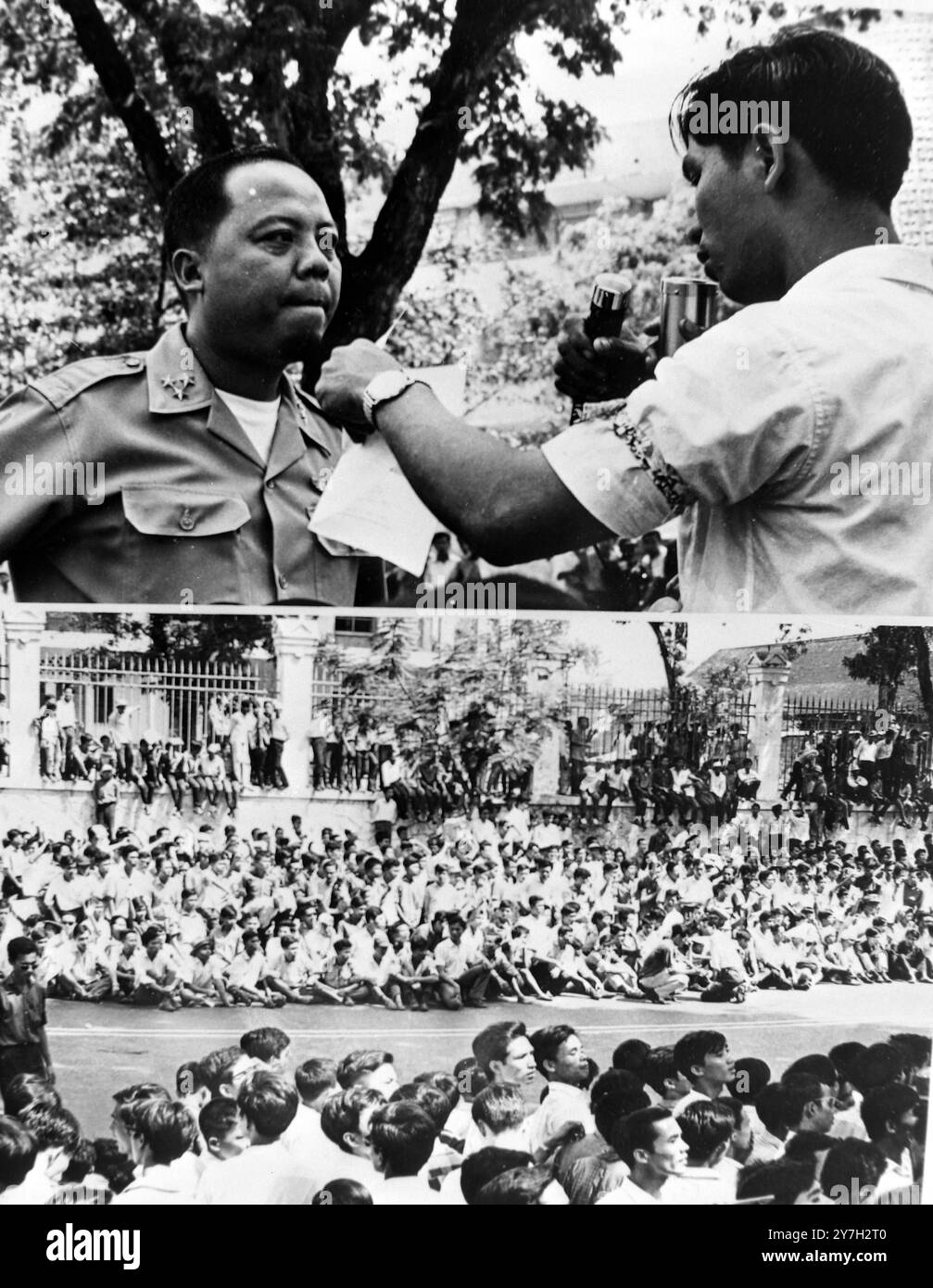 GENERAL NGUYEN KHANH WITH STUDENT LEADER IN SAIGON, SOUTH VIETNAM ...