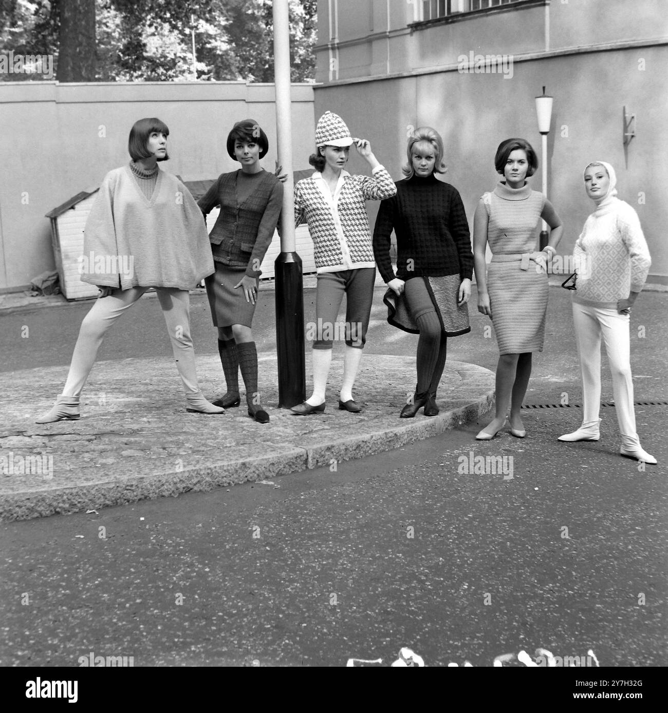 GREEN MODELS WEARING BRI-NYLON AT LONDON PARADE / ; 27 AUGUST 1964 ...