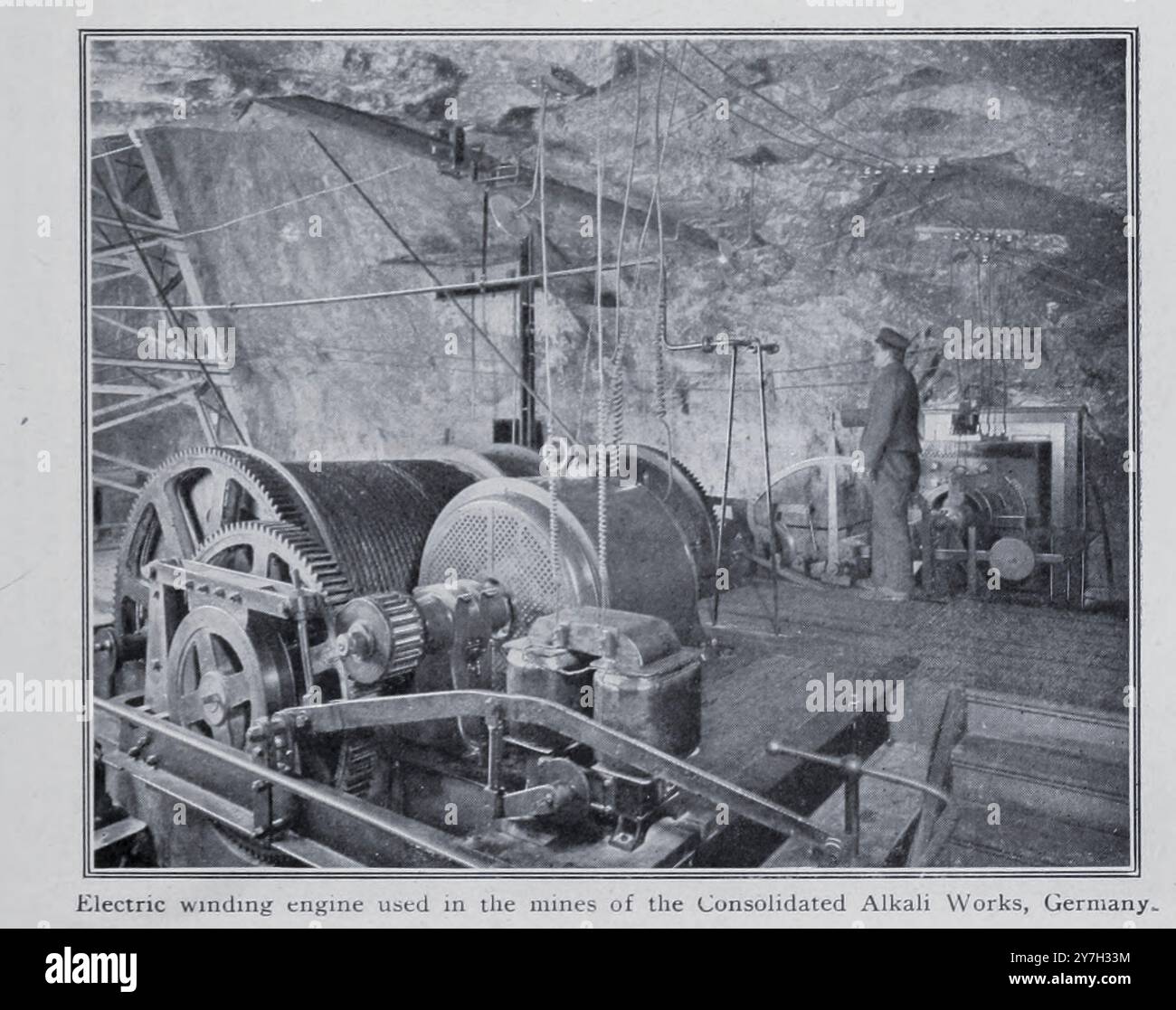Electric winding engine used in the mines of the Consolidated Alkali ...