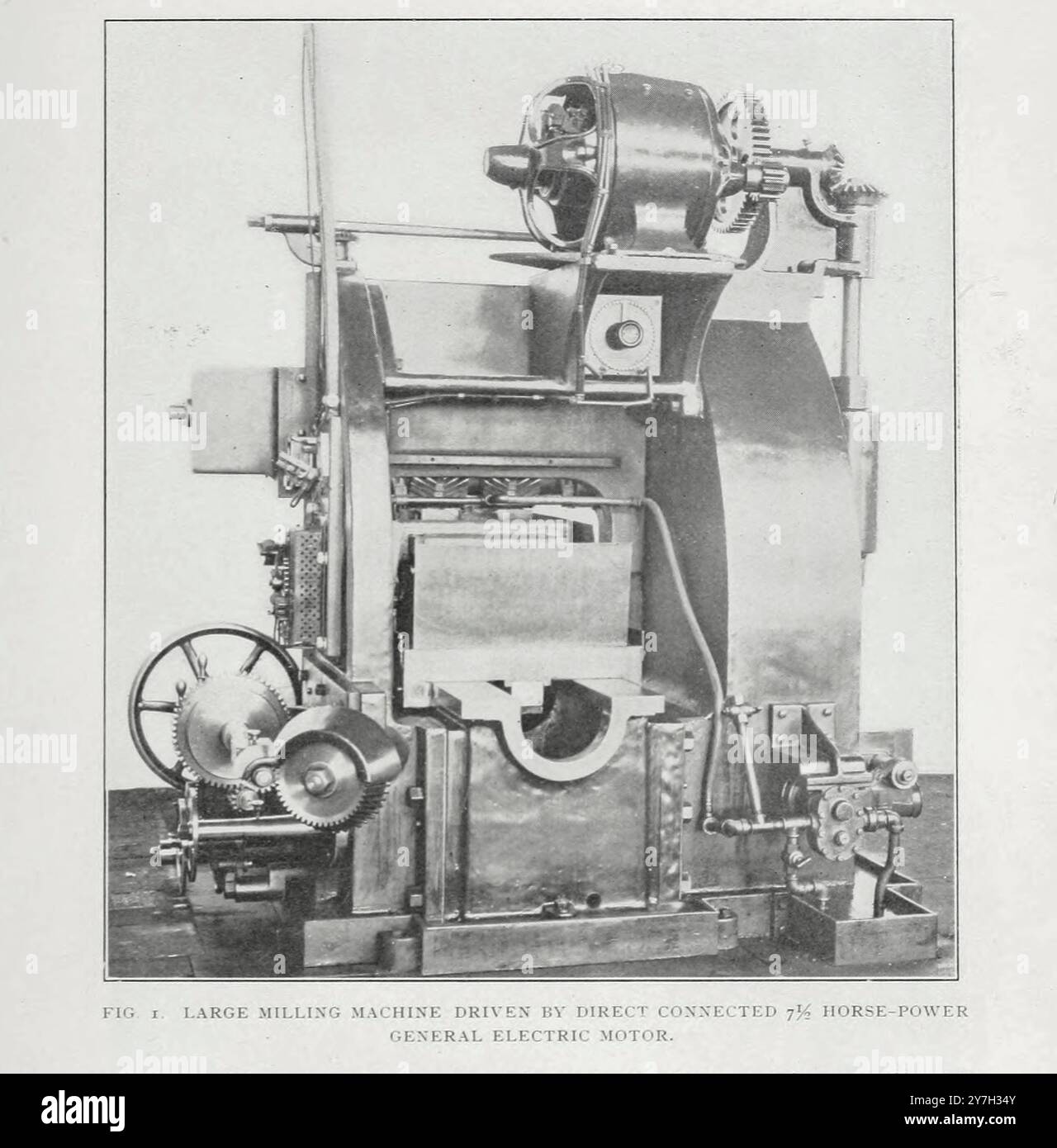 LARGE MILLING MACHINE driven by direct connected 7.5 horse power ...