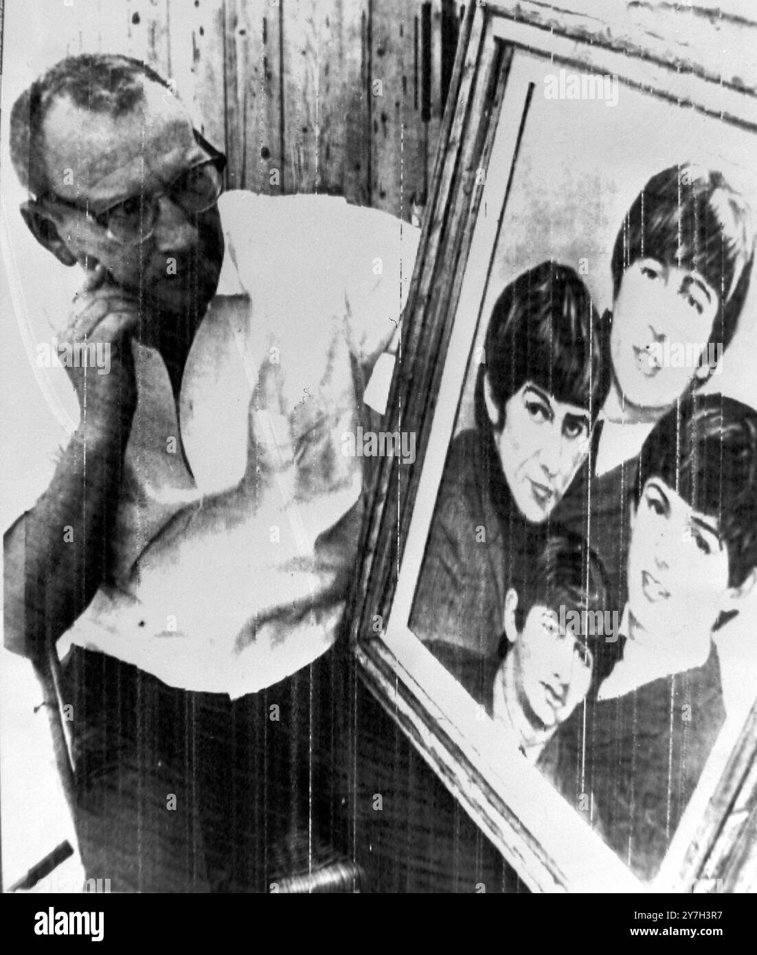 ROBERT S THORNE PAINTED THE BEATLES IN ANAHEIM / ; 24 AUGUST 1964 Stock ...