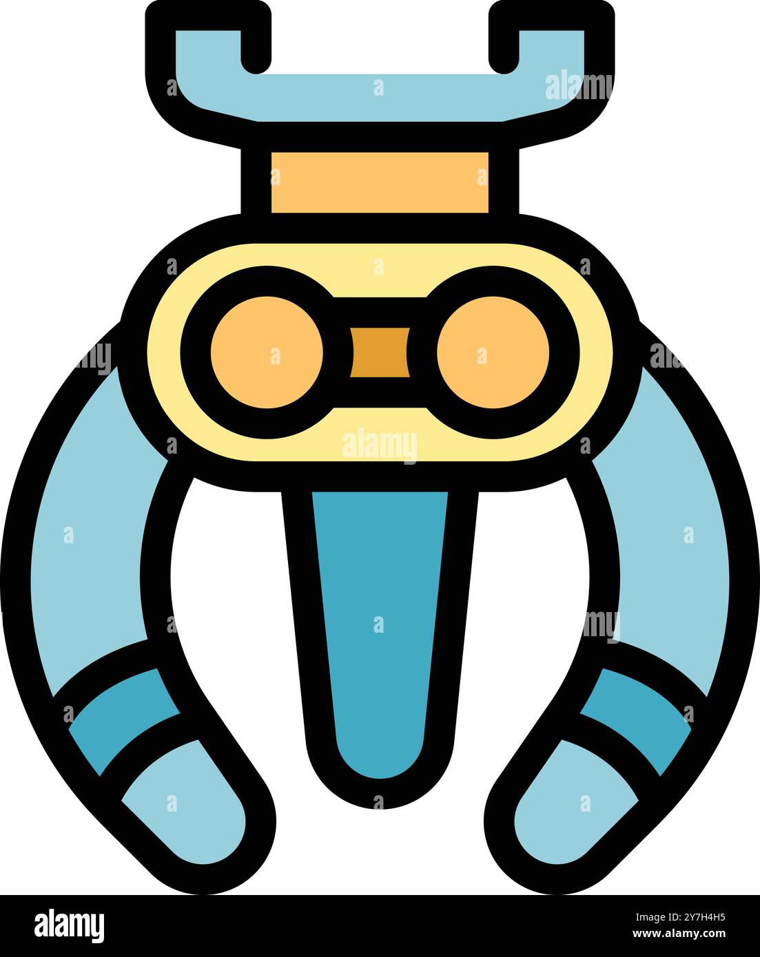 This vector illustration features a futuristic robot claw holding an ...