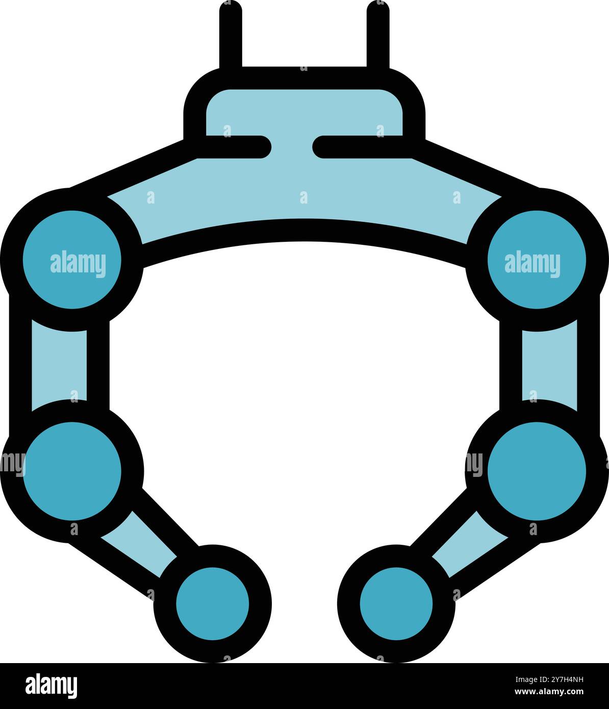 Futuristic robot hand picking up objects icon, robotics and automation concept Stock Vector ...