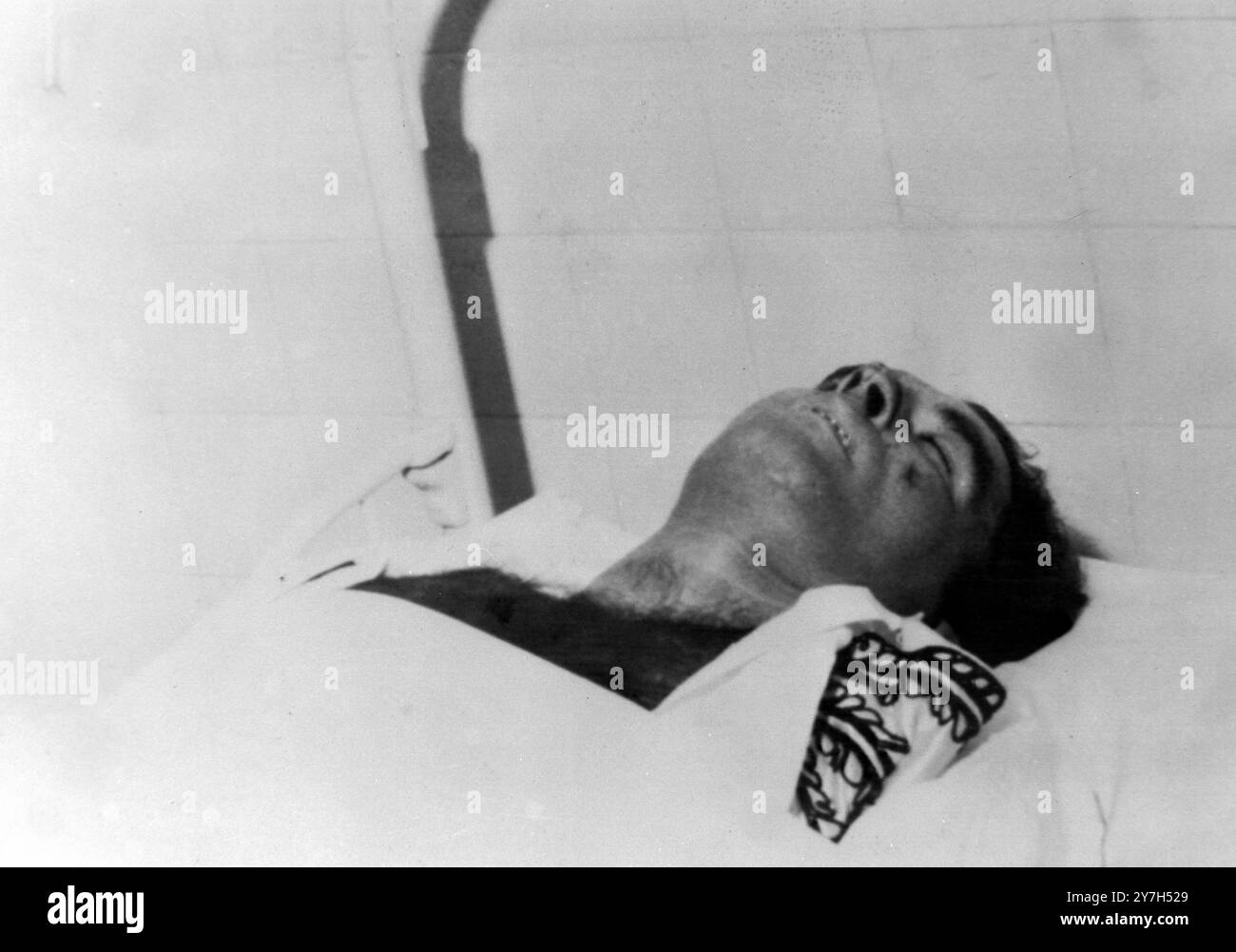16 AUGUST 1964 The body of Spanish bullfighter Manuel Leyton, lies in ...