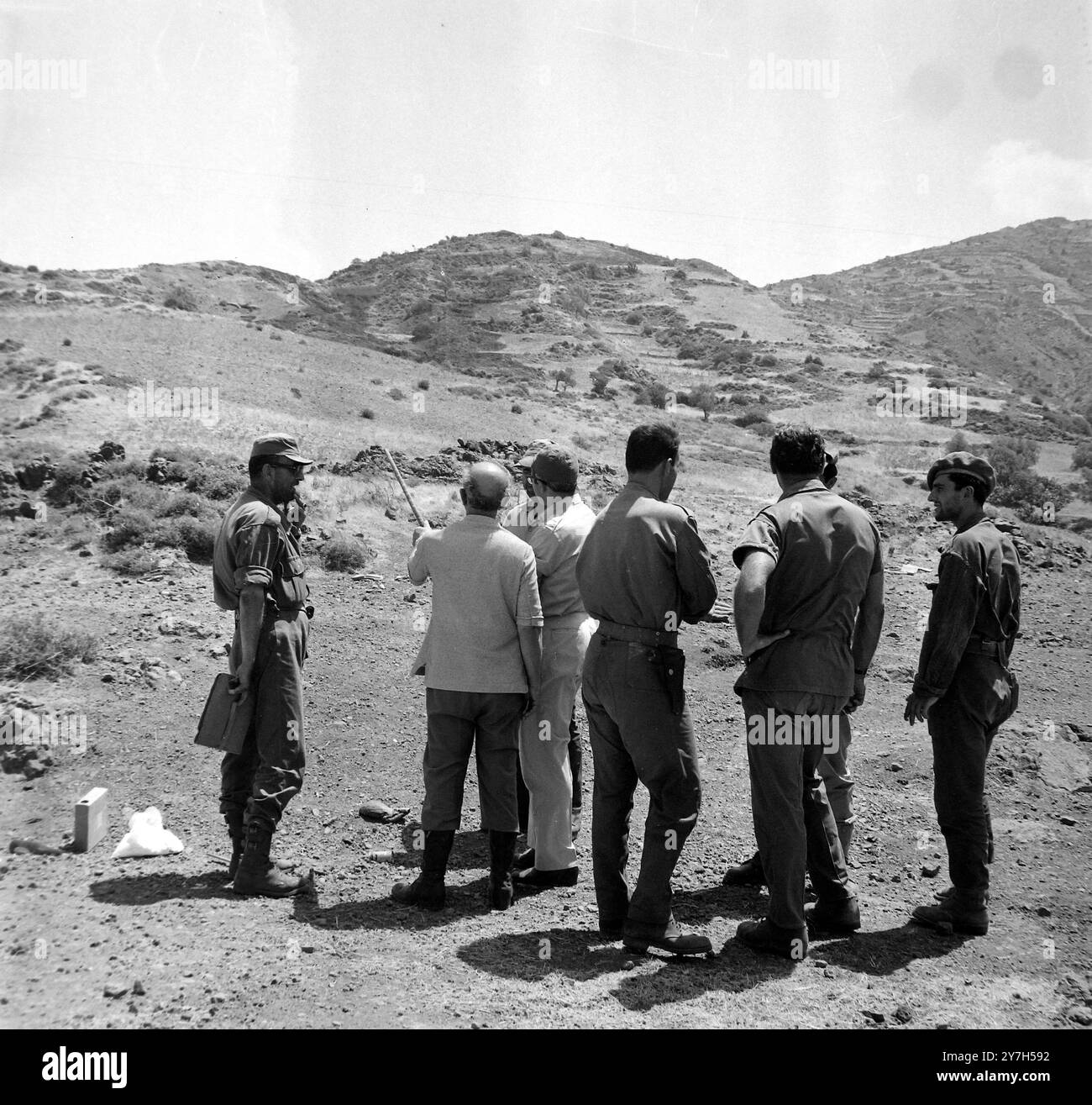 GENERAL GEORGE GRIVAS REVIEWS TURKISH POSITIONS IN KOKKINA, CYPRUS ...