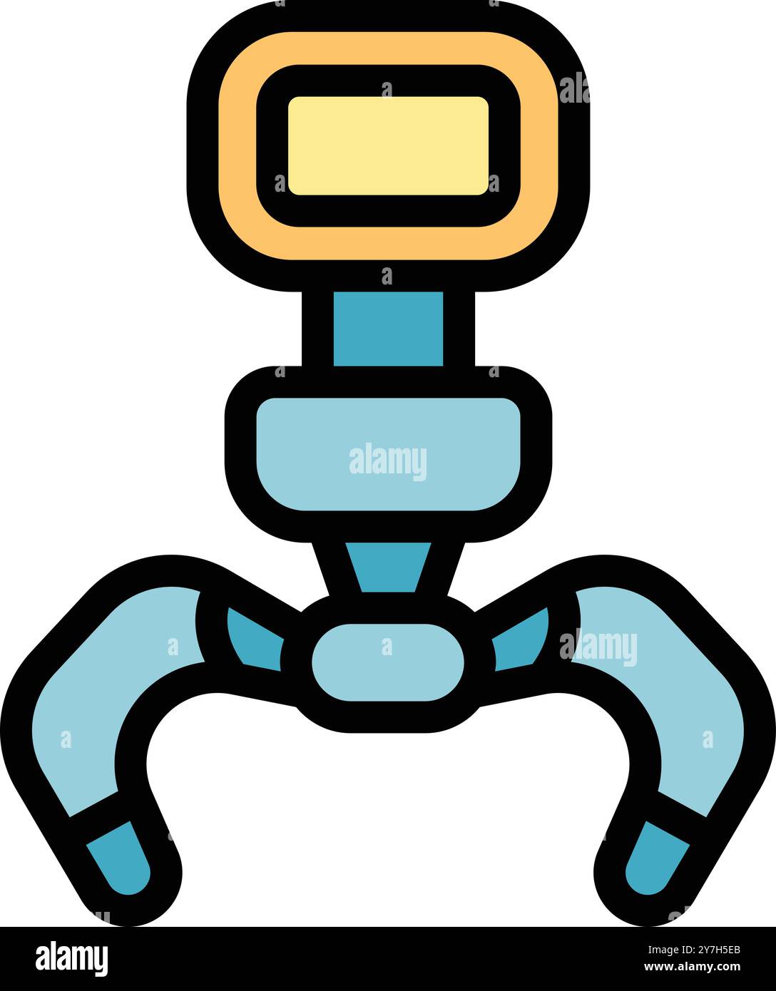Industrial robot arm picking up object icon, filled outline style Stock Vector Image & Art - Alamy
