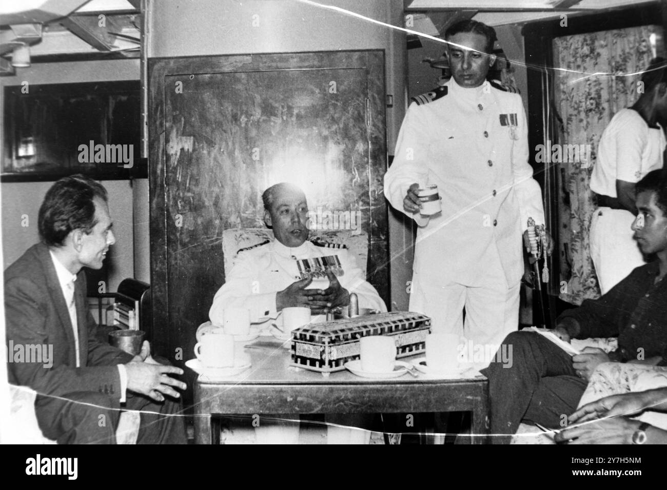 CAPTAIN MEHTA D R INDIAN NAVY COMMANDER OF CRUISER MYSORE IN ALGIERS ...