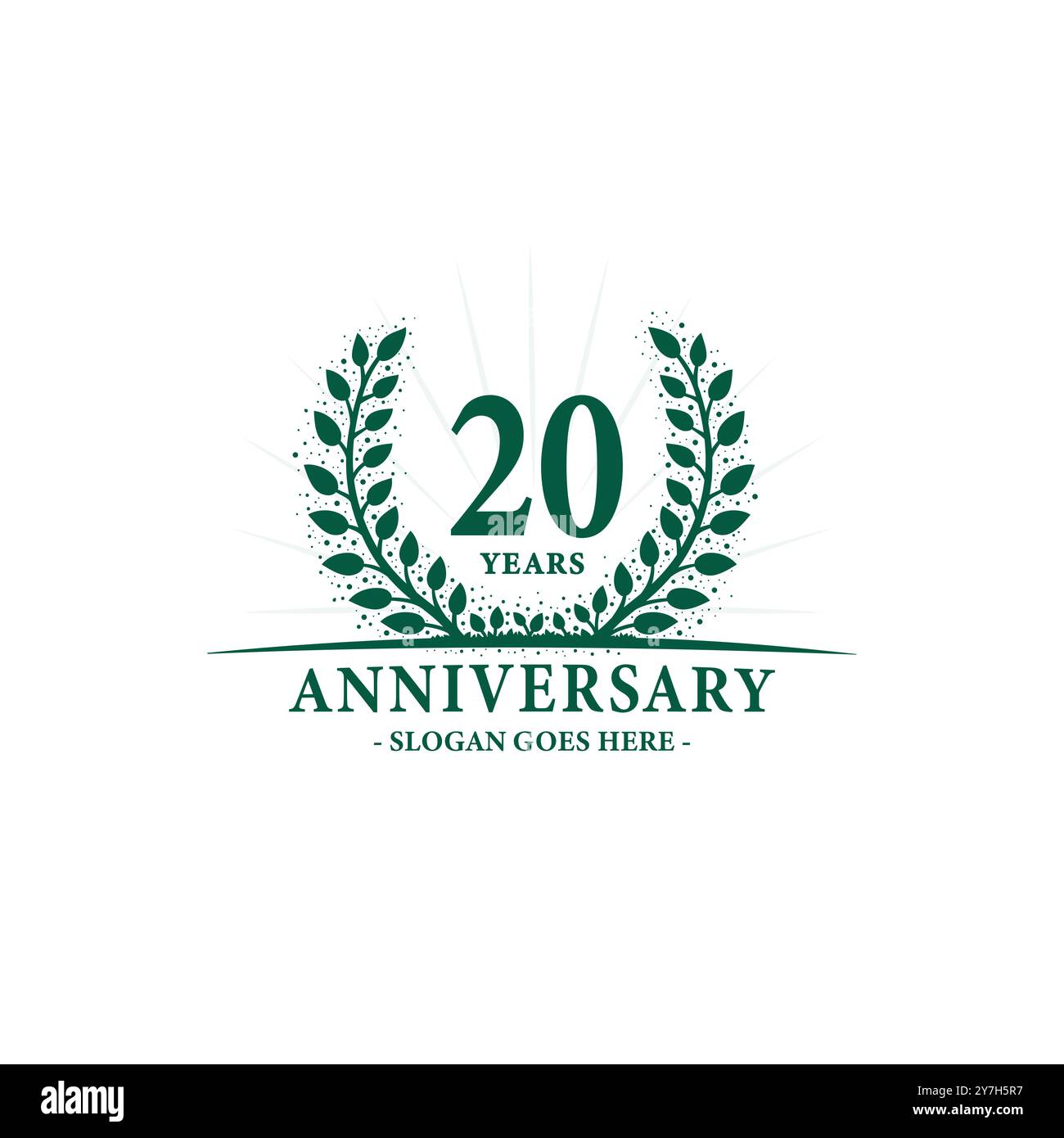 20 years celebrating anniversary logo. 20th years anniversary design ...