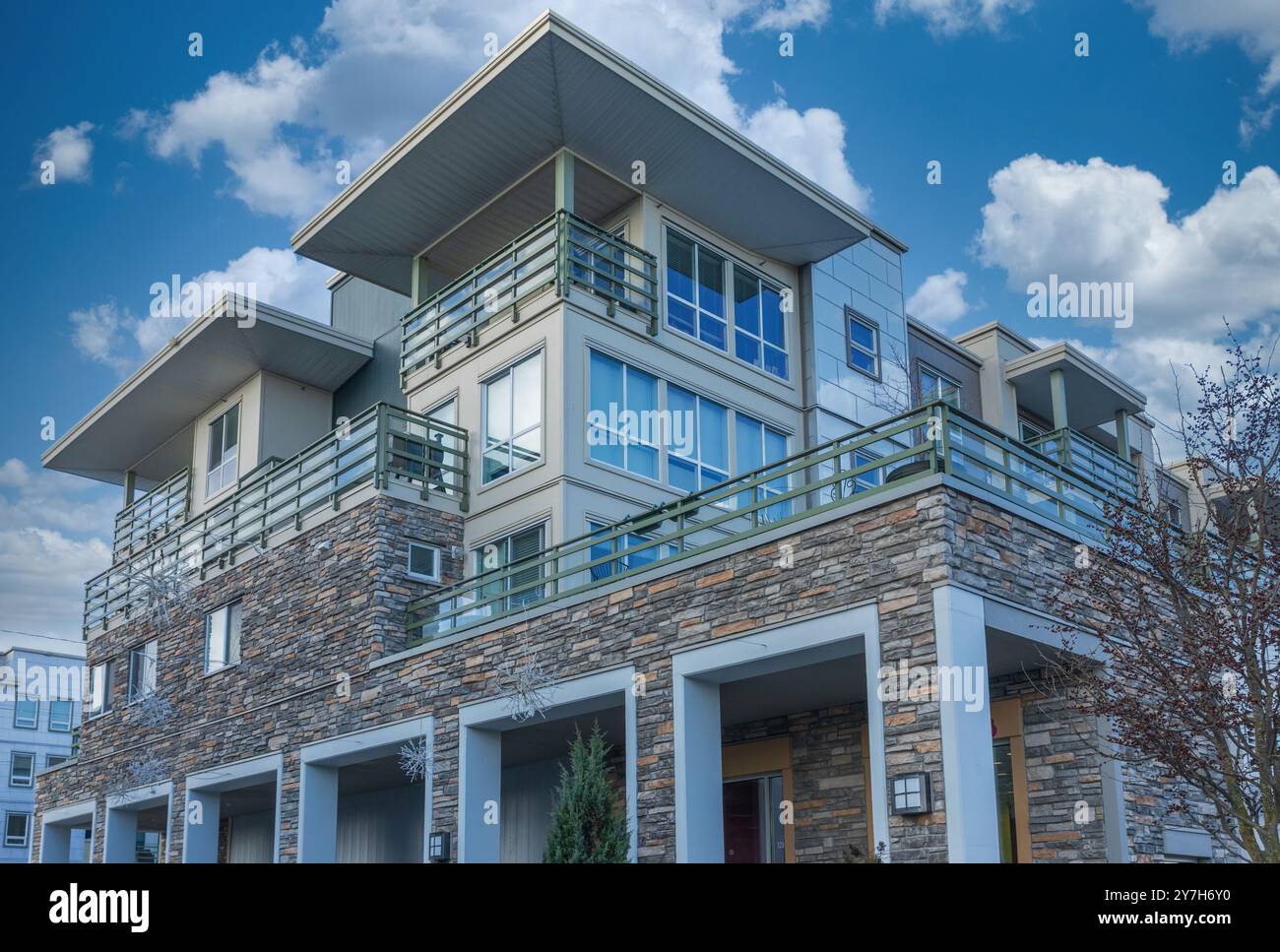 New Modern house Apartment Buildings in Vancouver BC. Canadian modern ...