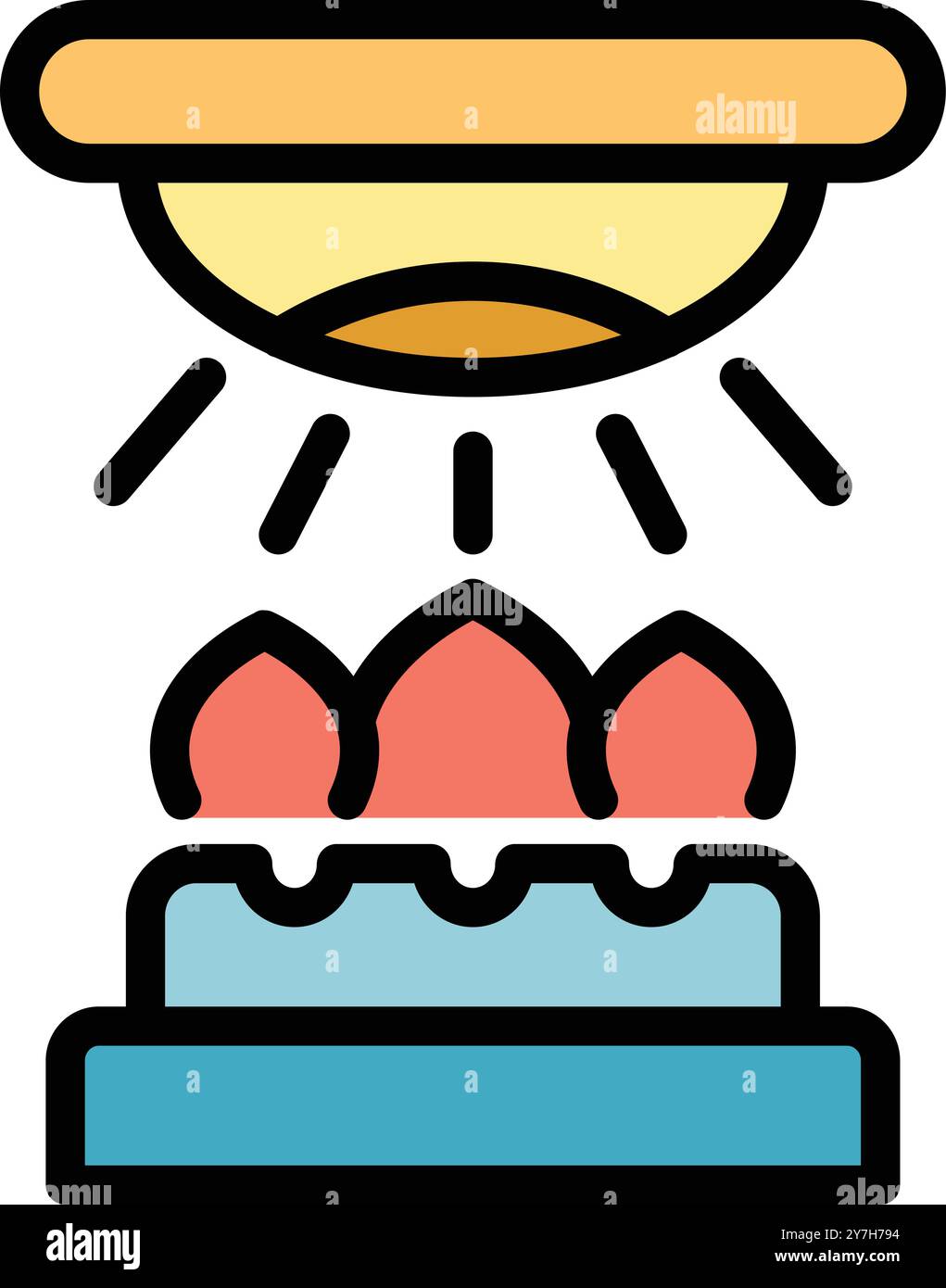 Fire alarm detecting fire and illuminating the situation with sensor ...