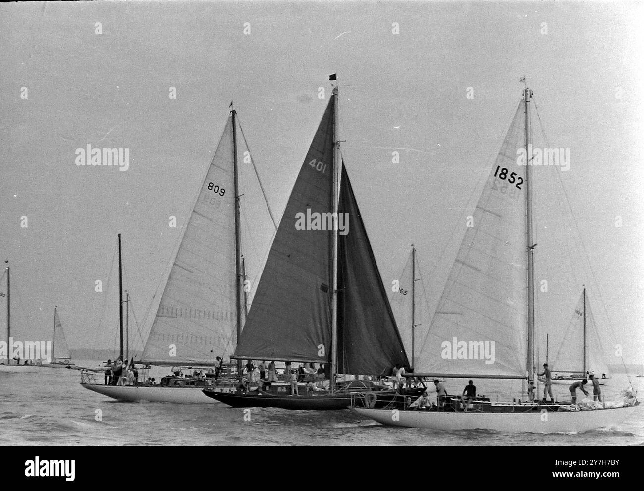Yachts line up Black and White Stock Photos & Images - Alamy