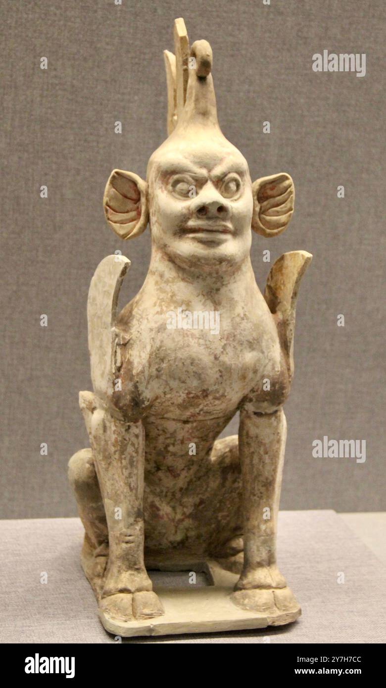 Tang Pottery Tomb Guard Stock Photo - Alamy