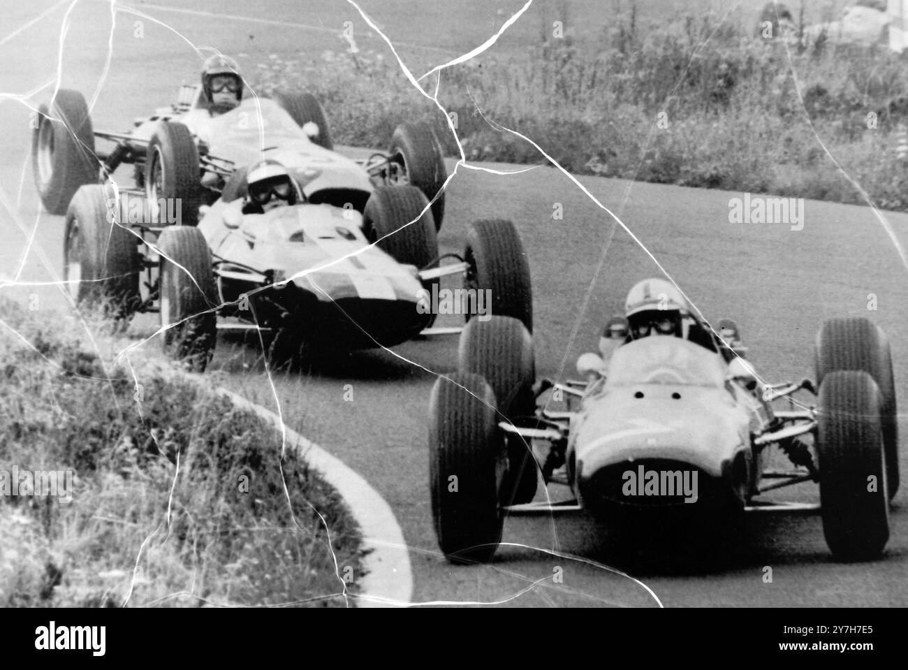 RACING DRIVERS DAN GURNEY IN BRABHAM CLIMAX BEHIND JOHN SURTEES, JIM ...