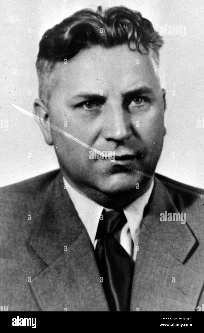 EDWARD OCHAB - PORTRAIT OF POLISH POLITICIAN, MEMBER OF GOVERNMENT ...