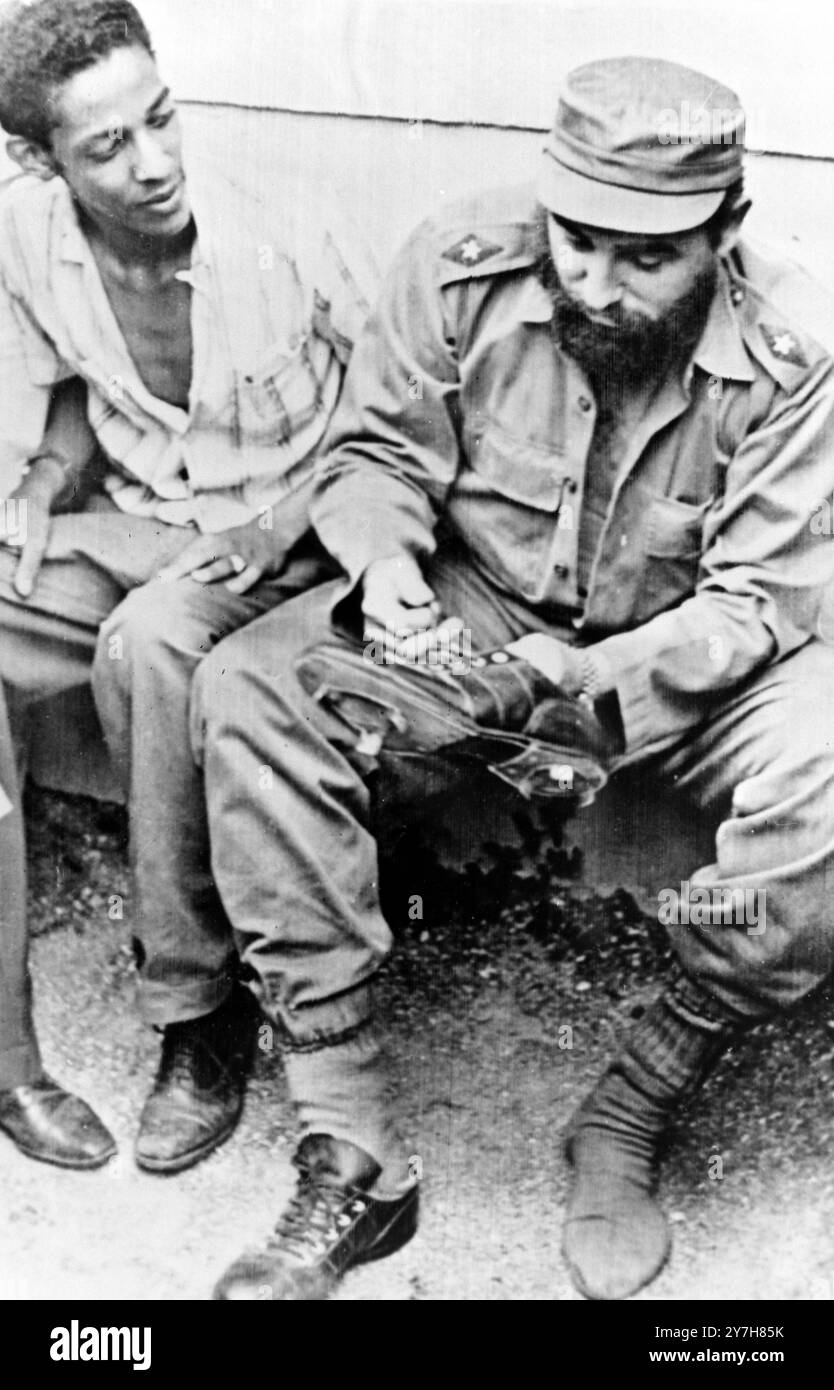 CUBAN PRIME MINISTER FIDEL ALEJANDRO CASTRO RUZ AT BASEBALL GAME IN ...