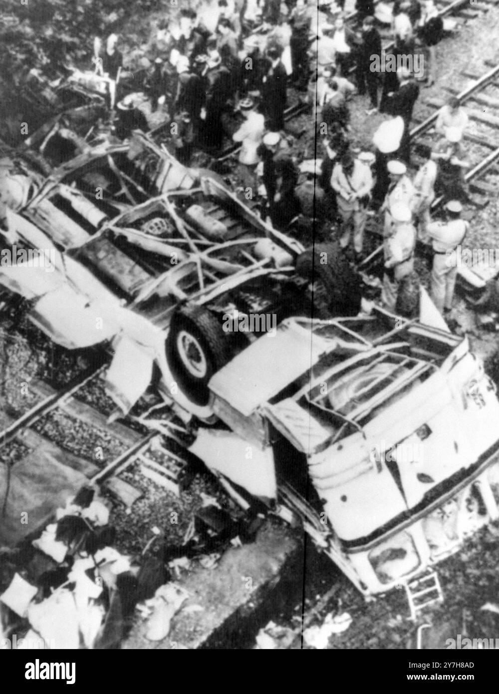 MOTOR COACH CRASH 19 DEAD IN VITTEL ; 27 JULY 1964 Stock Photo - Alamy