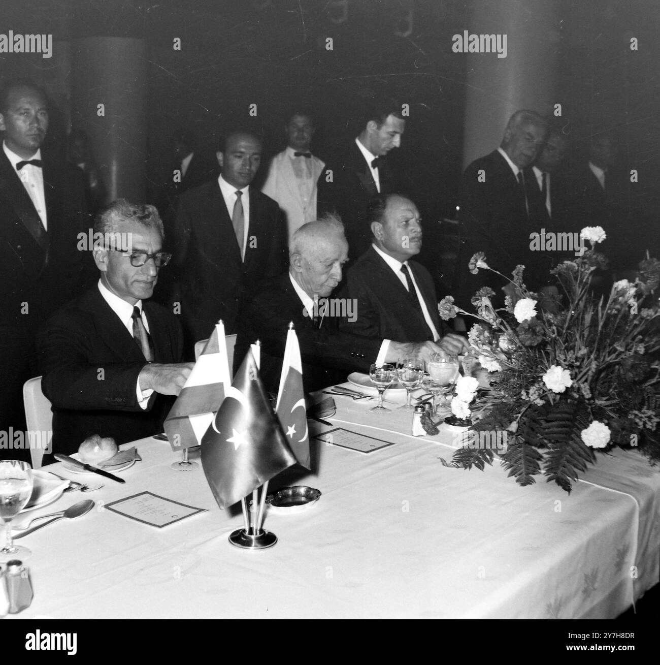 PRESIDENT OF PAKISTAN AYUB KHAN IN TURKEY WITH MINISTER FERIDUN DEMAL ...