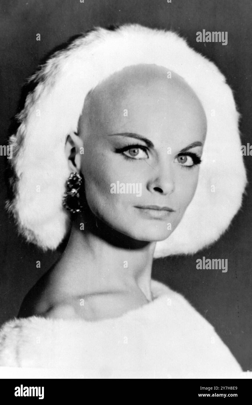 FASHION FURS BY ESTEREL JAQUES BALD MODEL ; 27 JULY 1964 Stock Photo ...