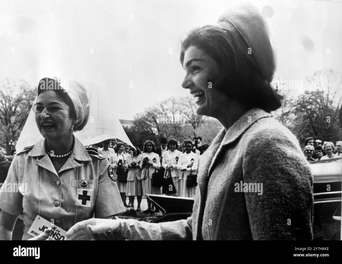 JACQUELINE JACKIE KENNEDY WITH CLAUDIA JOHNSON IN WASHINGTON IN 1963 ...