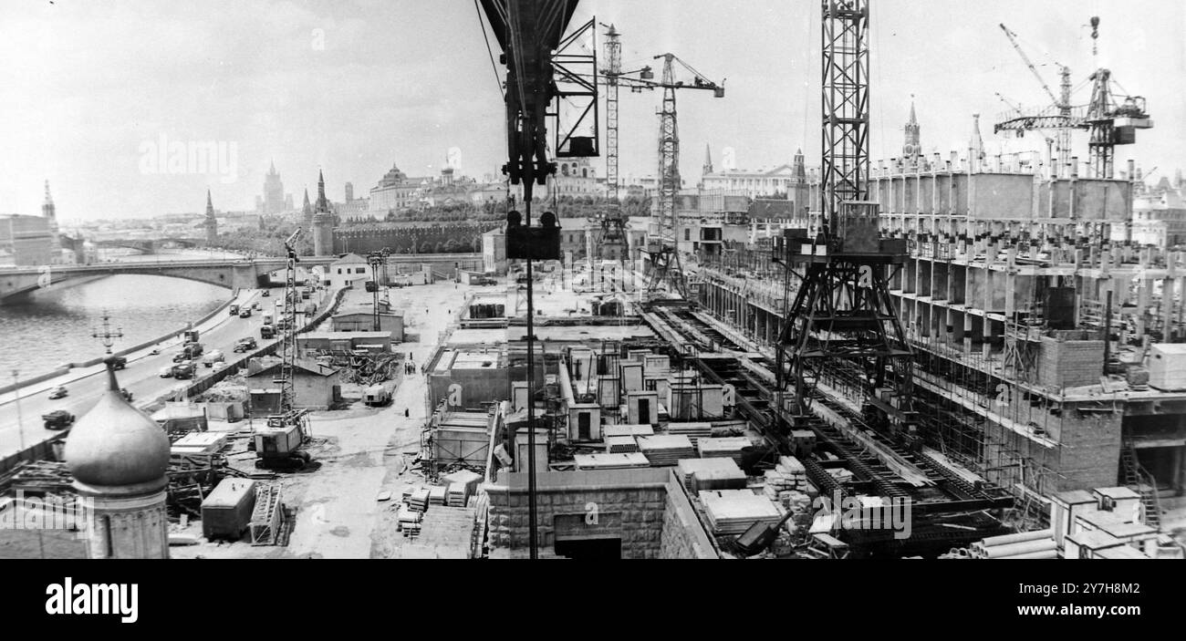 GIANT HOTEL BEING BUILT IN MOSCOW ; 24 JULY 1964 Stock Photo - Alamy