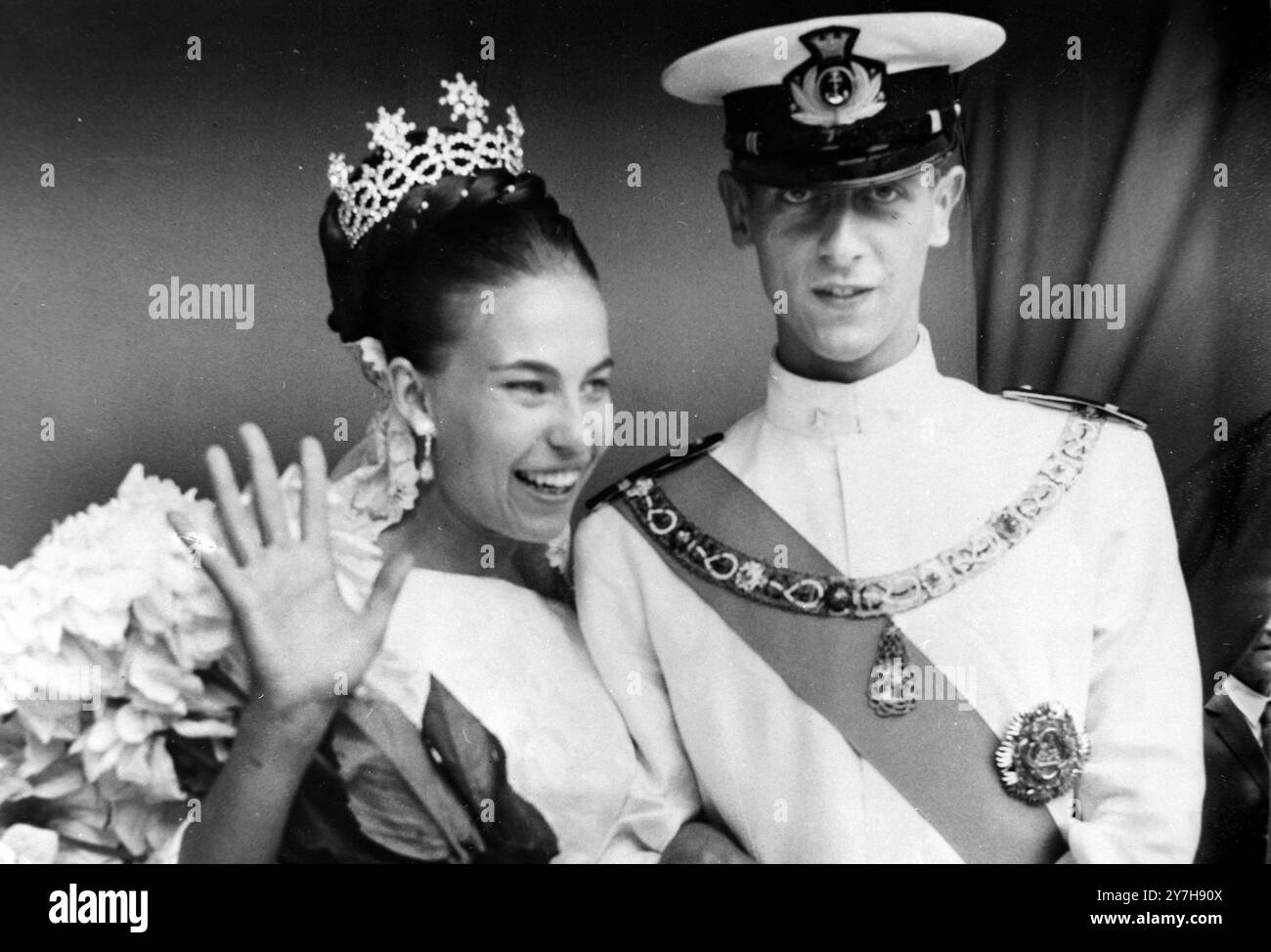 PRINCESS CLAUDE WEDS DUKE AMADEO IN PORTUGAL ; 22 JULY 1964 Stock Photo ...