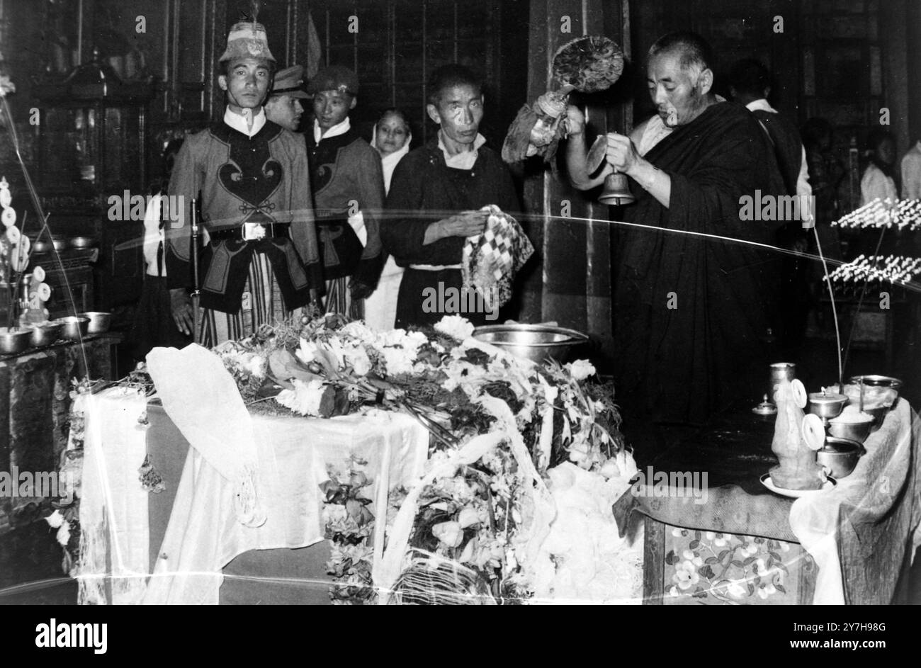 FUNERAL OF PREMIER NEHRU ASHES SCATTERED IN SIKKIM ; 20 JULY 1964 Stock ...